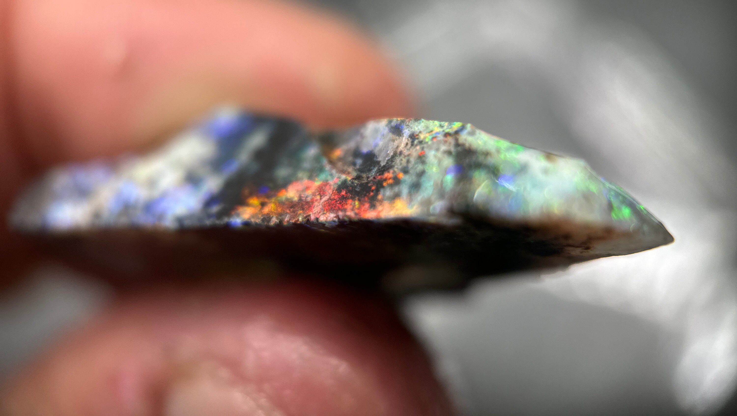 Pulitzeropals Treated Andamooka Matrix 24.40ct Piece "rainbow Nebula ...