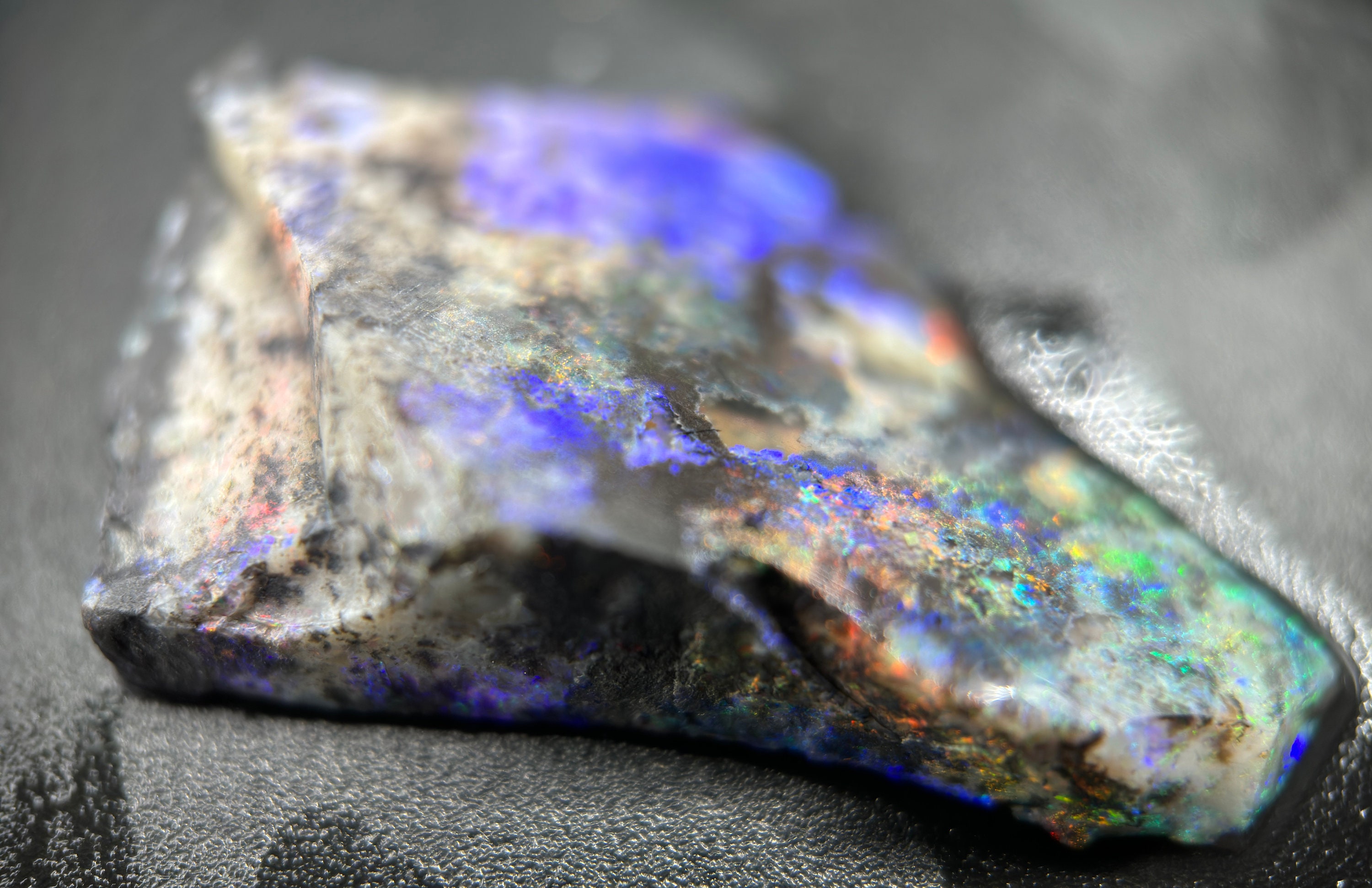 Pulitzeropals Treated Andamooka Matrix 24.40ct Piece "rainbow Nebula ...