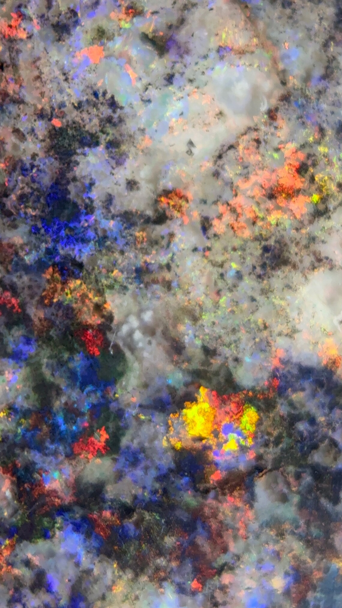 Pulitzeropals Treated Andamooka Matrix 24.40ct Piece "rainbow Nebula ...