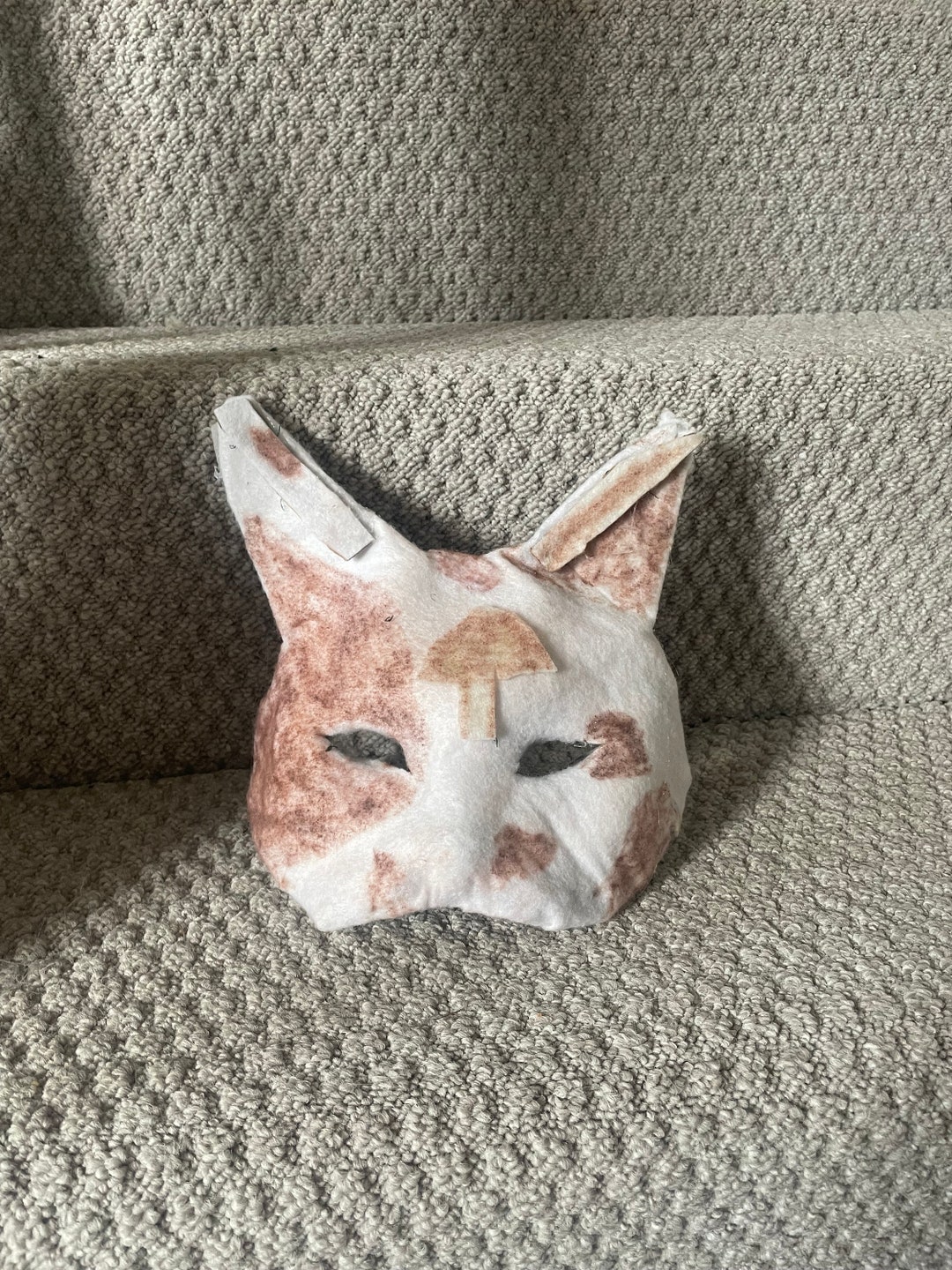 Mushroom Cat Mask With Bending Ears - Etsy