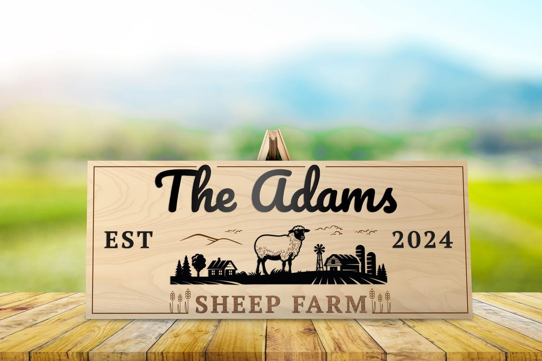 Farm Sign, Custom Sheep Sign, Custom Farm Sign, Wood Sheep Sign, Sheep ...