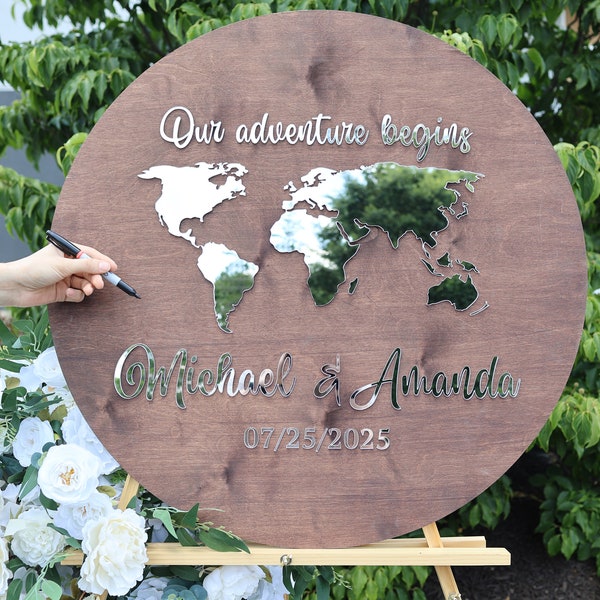 Guest Book Map - Etsy