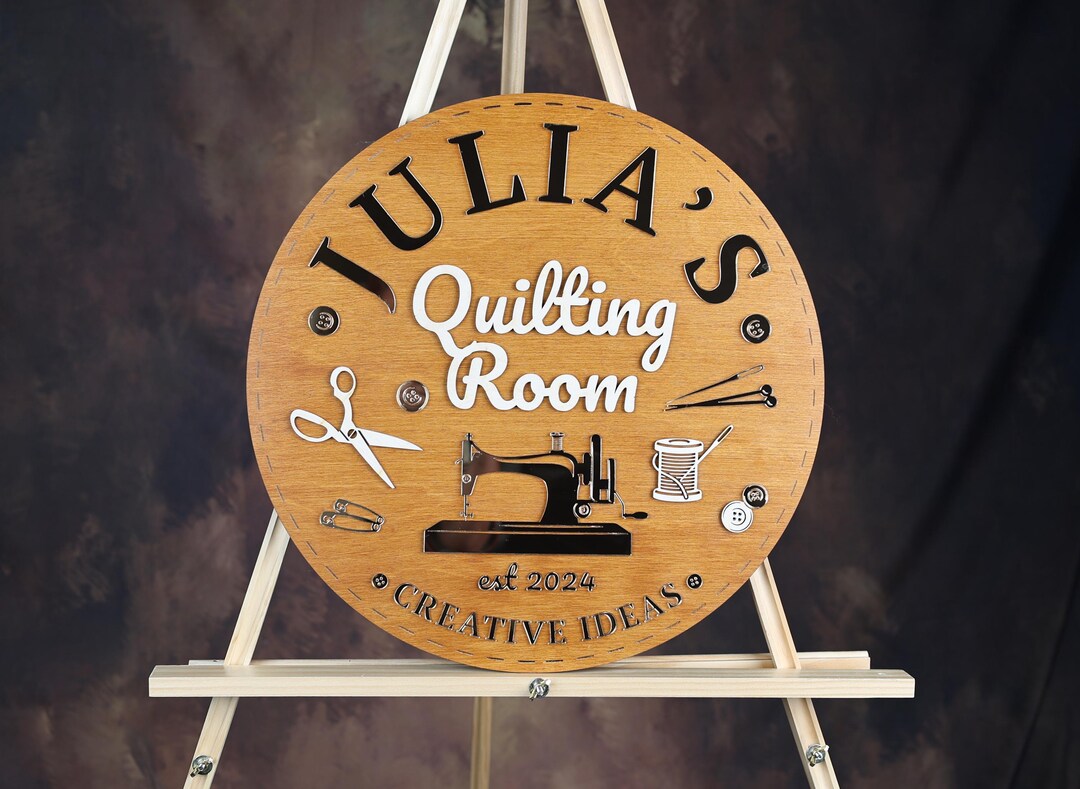 Custom Sewing Room Sign, Personalized Sewing Sign, Wall Quilting Sign ...