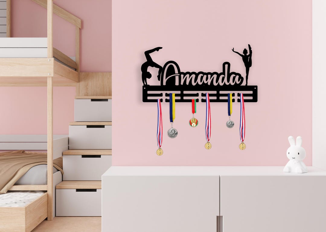 Rhythmic Gymnastics Medal Rack | Custom Metal Trophy Shelf ...