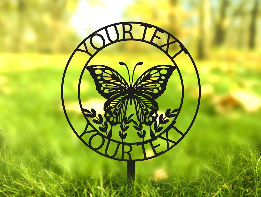 Personalized Butterfly Metal Sign, Custom Butterfly Name Sign, Mothers ...