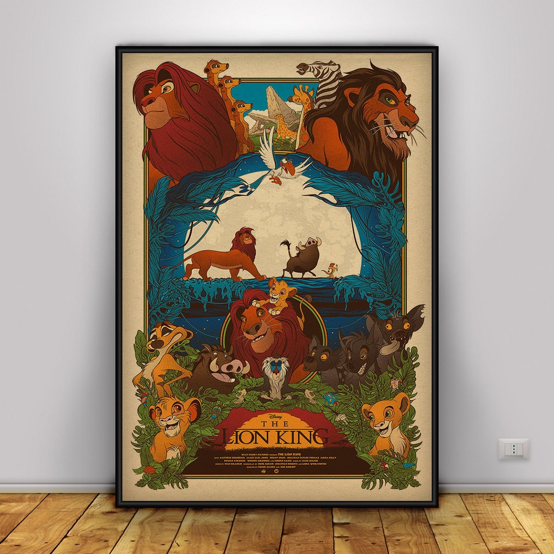 The Lion King Poster Wall Art Wall Prints Home Decor Kraft Paper Print ...