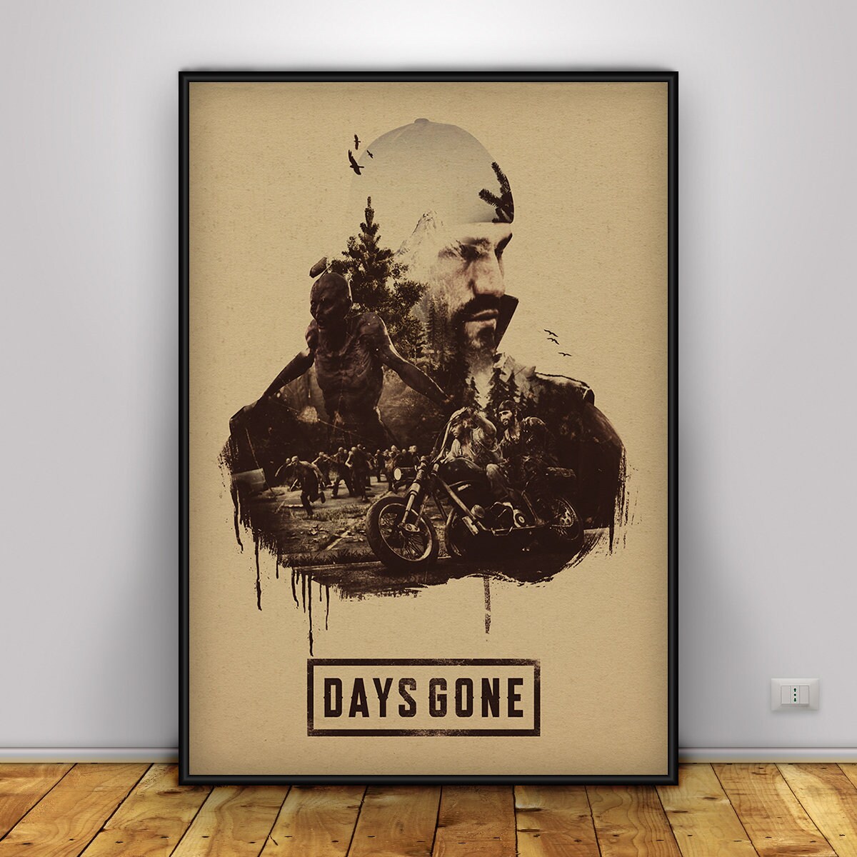 Days Gone Game Poster Wall Art Wall Prints Home Decor Kraft Paper Print ...