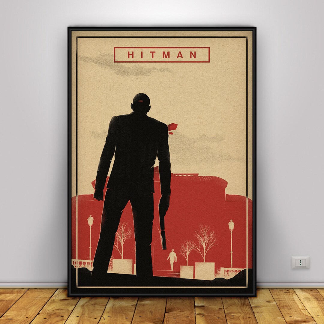 Hitman Agent 47 Game Poster Wall Art Wall Prints Home Decor Kraft Paper ...