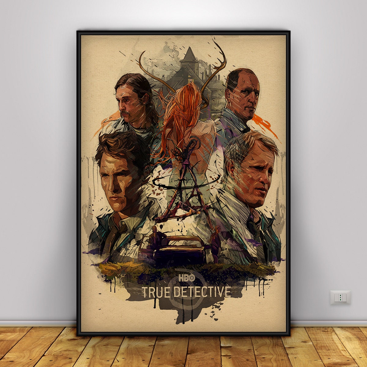 True Detective Poster Wall Art Wall Prints Home Decor Kraft Paper Print ...