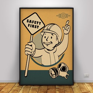 Vault Boy Game Poster Wall Art Wall Prints Home Decor Kraft Paper Print ...