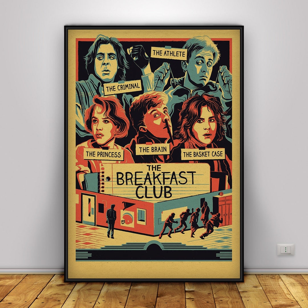 The Breakfast Club Poster Wall Art Wall Prints Home Decor Kraft Paper Print Gift Poster Movie ...