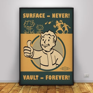 Vault Boy Game Poster Wall Art Wall Prints Home Decor Kraft Paper Print ...