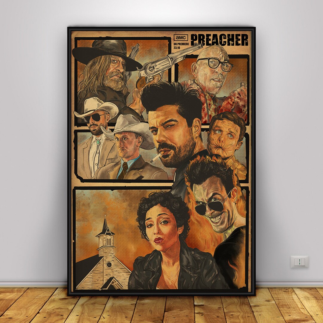 Preacher Poster Wall Art Wall Prints Home Decor Kraft Paper Print Gift ...
