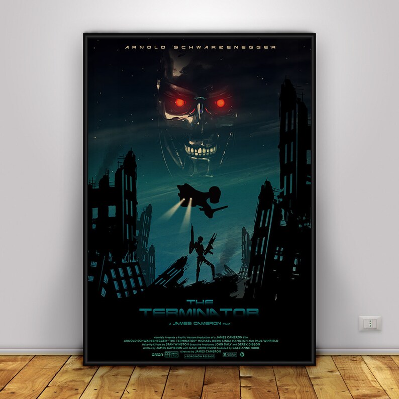 The Terminator Poster Wall Art Wall Prints Home Decor Kraft Paper Print ...