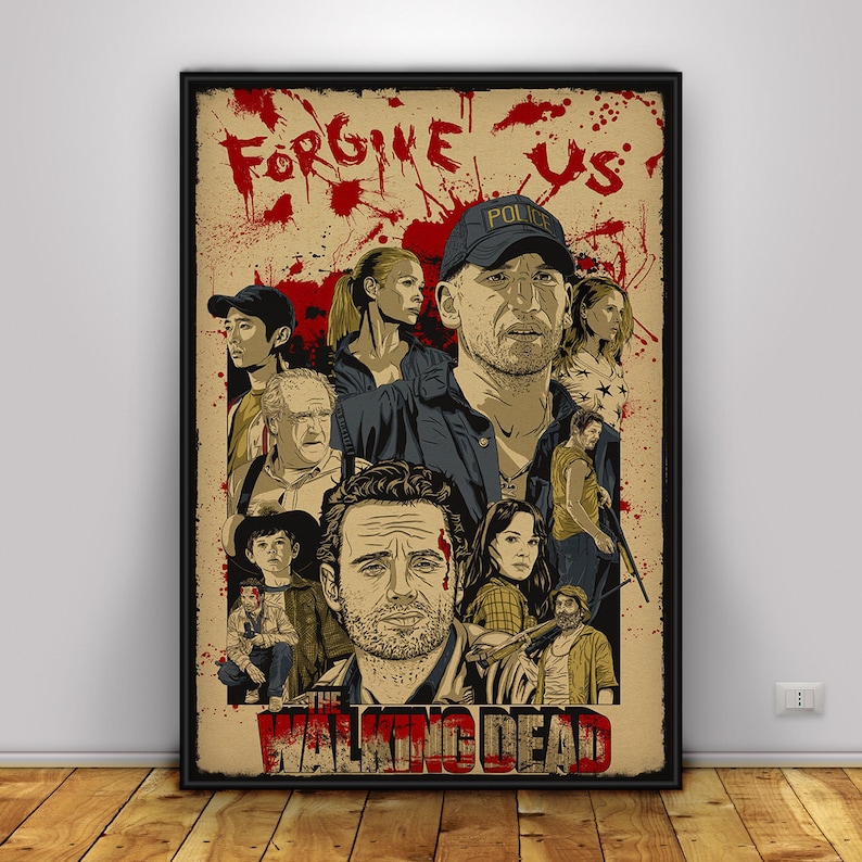 The Walking Dead Poster Wall Art Wall Prints Home Decor Kraft Paper ...