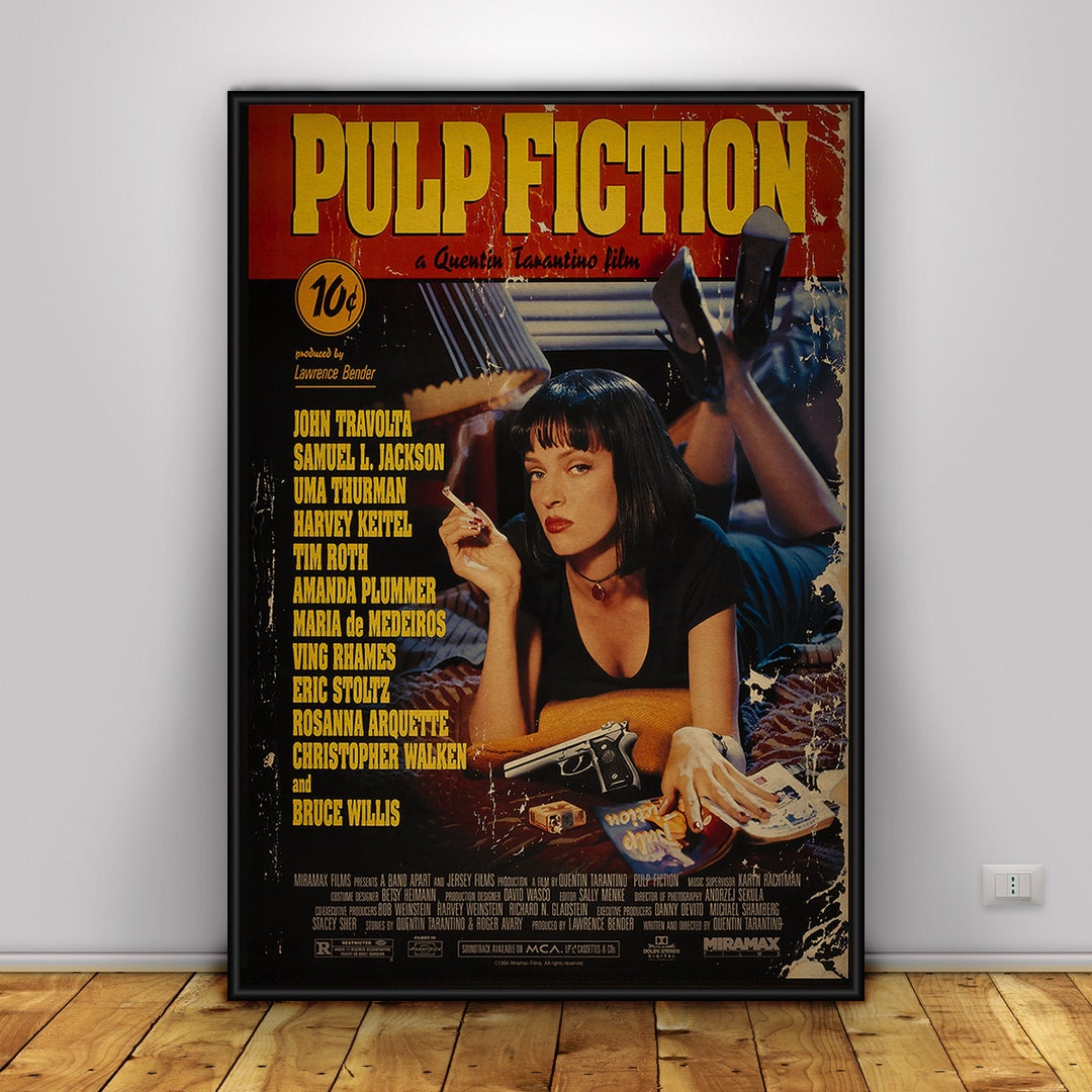 Pulp Fiction Poster Wall Art Wall Prints Home Decor Kraft Paper Print ...