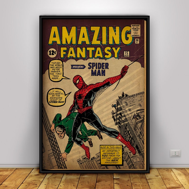 Spiderman Comic Book Covers Poster Wall Art Wall Prints Home Decor ...