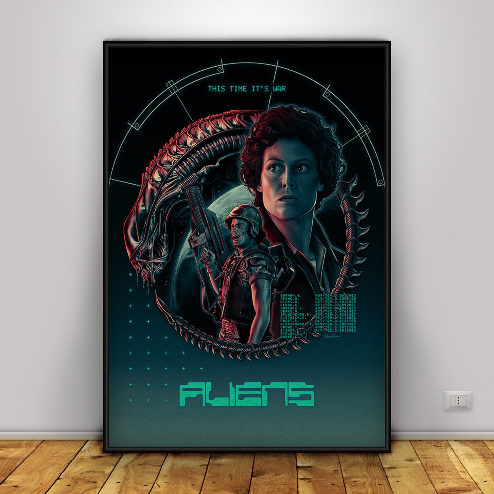 Alien Poster Wall Art Wall Prints Home Decor Kraft Paper Print Gift ...