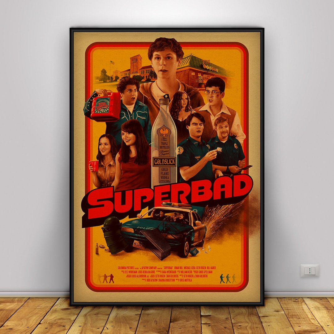 Superbad Poster Wall Art Wall Prints Home Decor Kraft Paper Print Gift ...