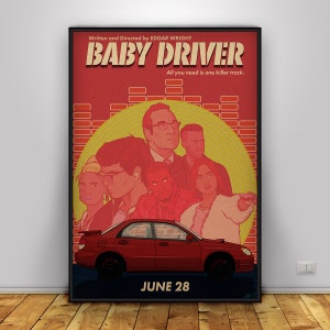 Baby Driver Poster Wall Art Wall Prints Home Decor Kraft Paper Print ...