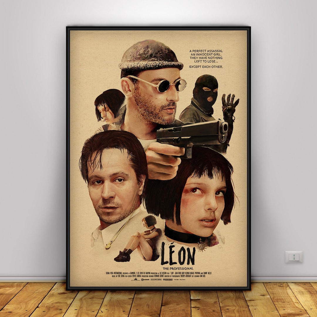 Leon the Professional Poster Wall Art Wall Prints Home Decor Kraft Paper Print Gift Poster Movie ...
