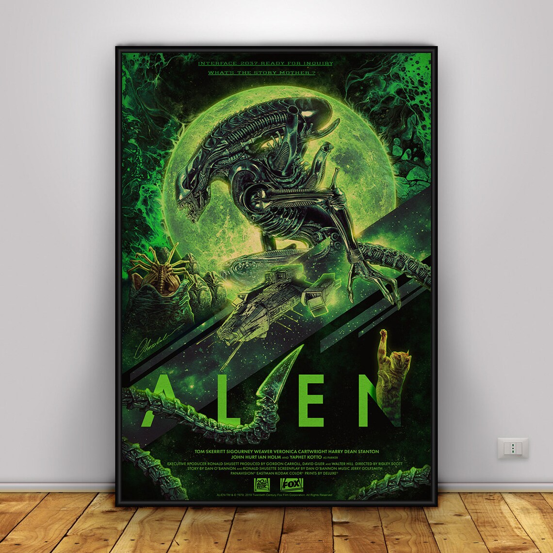 Alien Poster Wall Art Wall Prints Home Decor Kraft Paper Print Gift ...