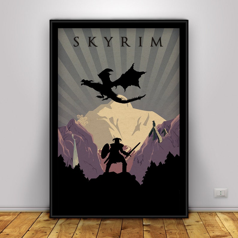 The Elder Scrolls Skyrim Game Poster Wall Art Wall Prints Home Decor ...