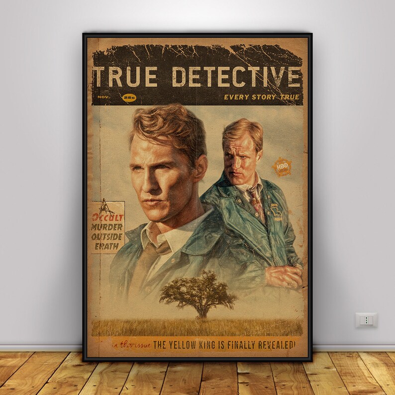 True Detective Poster Wall Art Wall Prints Home Decor Kraft Paper Print ...