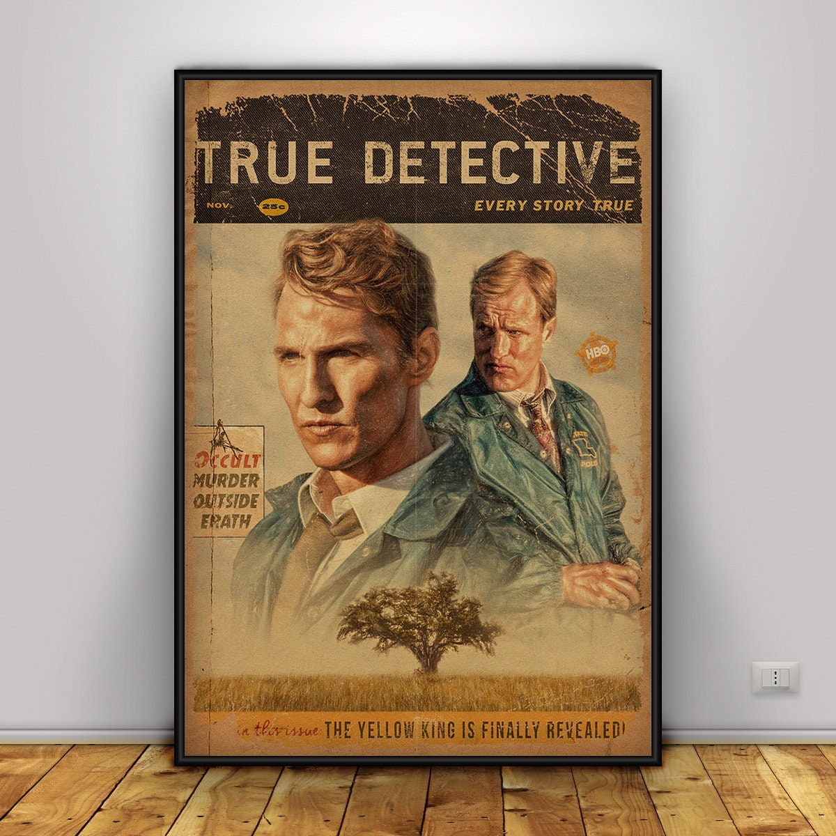 True Detective Poster Wall Art Wall Prints Home Decor Kraft Paper Print ...