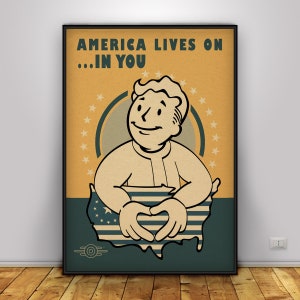 Vault Boy Game Poster Wall Art Wall Prints Home Decor Kraft Paper Print ...