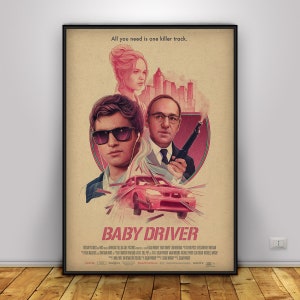 Baby Driver Poster Wall Art Wall Prints Home Decor Kraft Paper Print ...