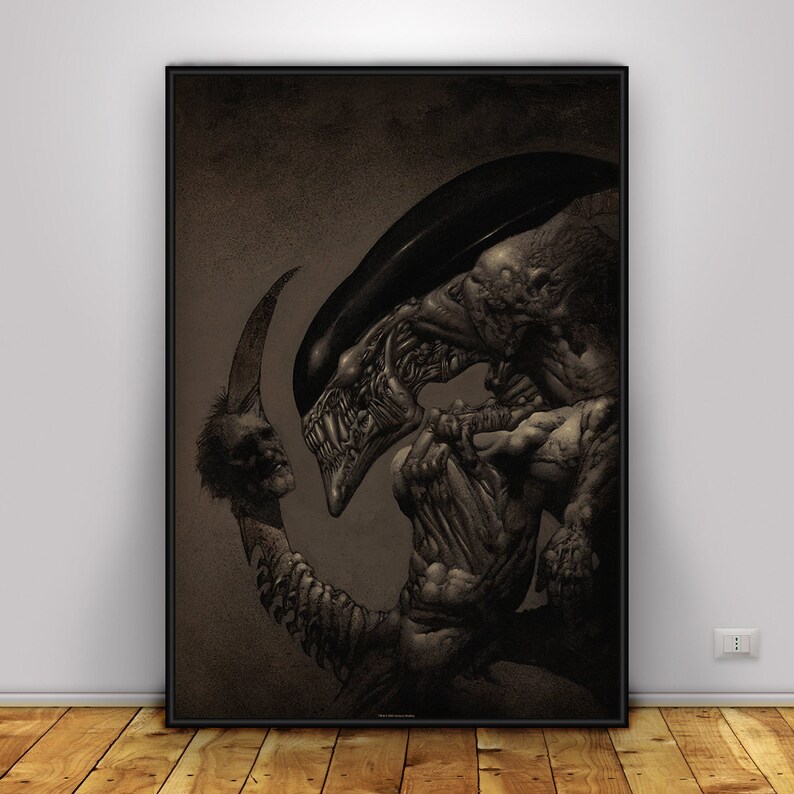 Alien Xenomorph Poster Wall Art Wall Prints Home Decor Kraft Paper ...