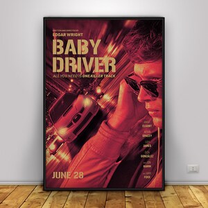 Baby Driver Poster Wall Art Wall Prints Home Decor Kraft Paper Print ...