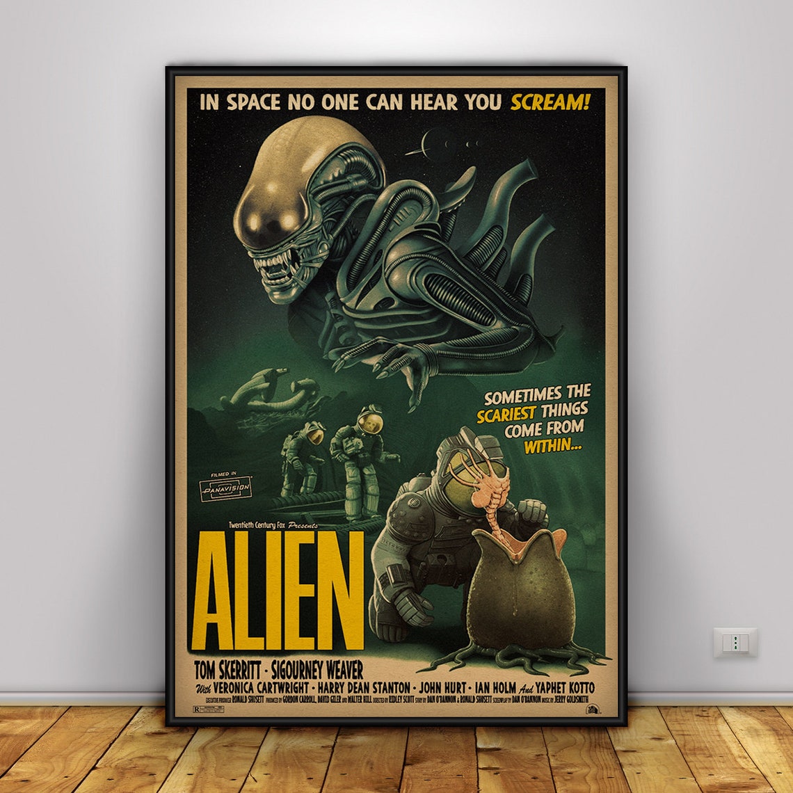 Alien Poster Wall Art Wall Prints Home Decor Kraft Paper Print Gift ...
