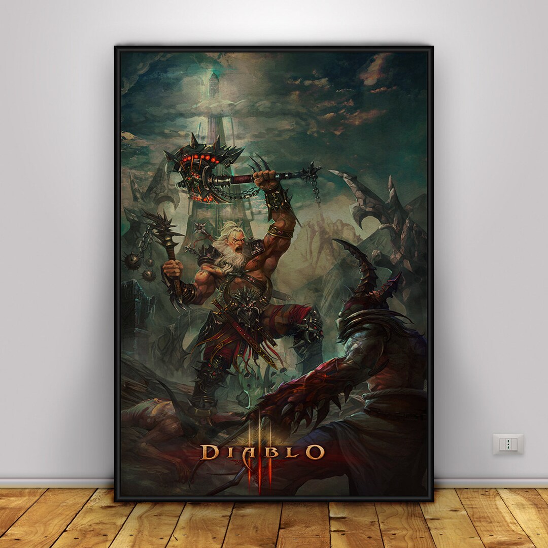 Diablo Game Poster Wall Art Wall Prints Home Decor Kraft Paper Print ...