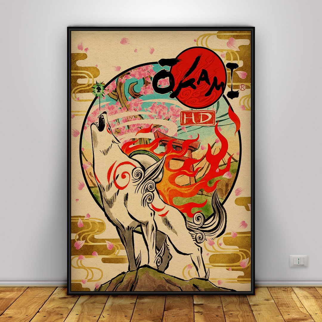 Okami Game Poster Wall Art Wall Prints Home Decor Kraft Paper Print ...