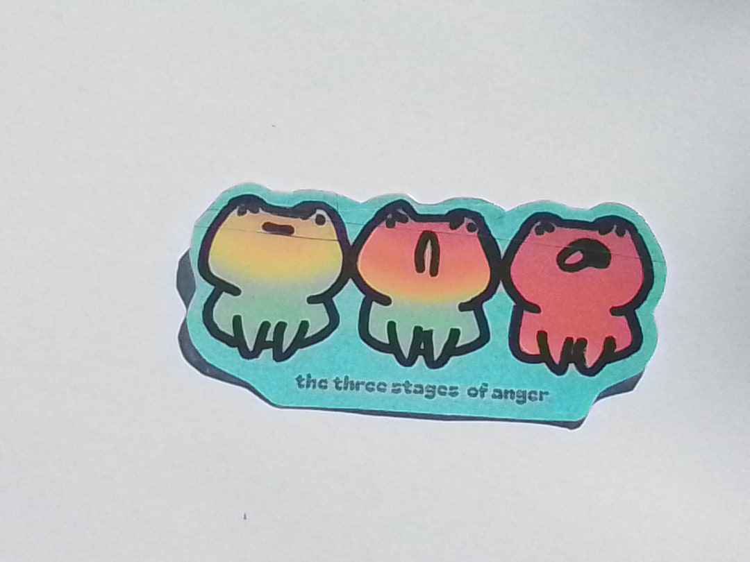 The Three Stages of Anger Sticker - Etsy