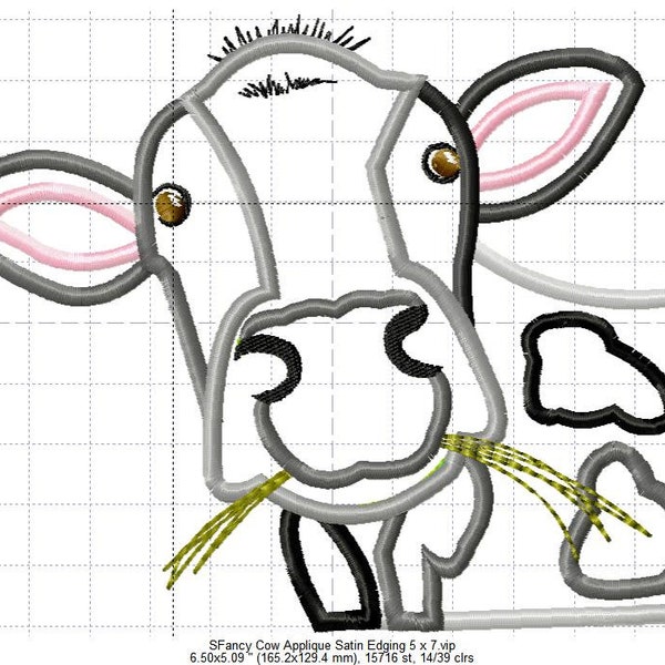 Cow Applique - Etsy