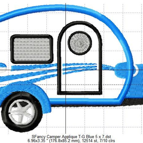 Camper Applique - Etsy