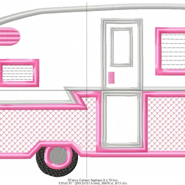 Camper Applique - Etsy