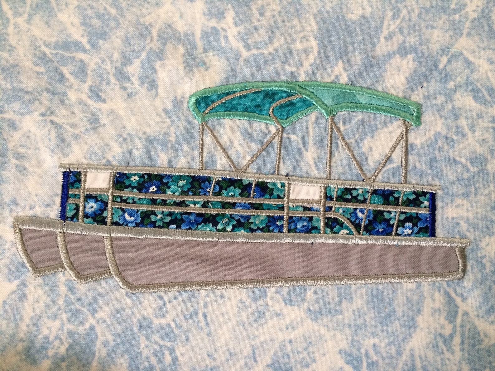 Sfancy Applique Pontoon Boat 5 X 7 - Etsy