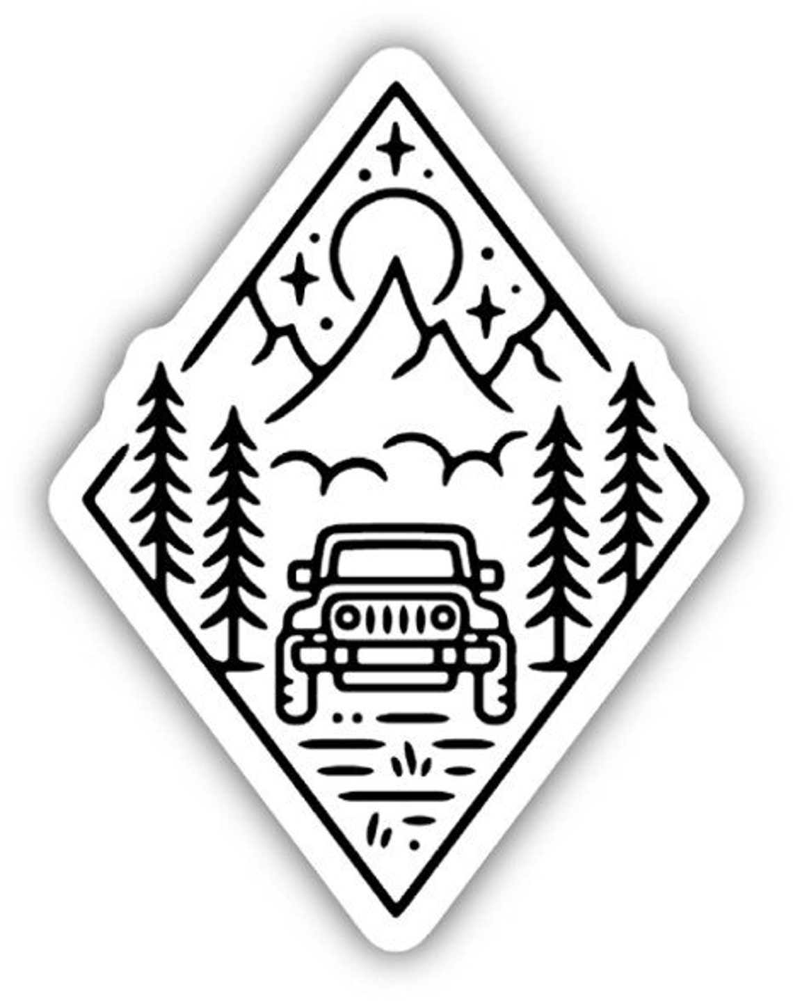 Jeep Wood & Sky Jeep Decal - Etsy