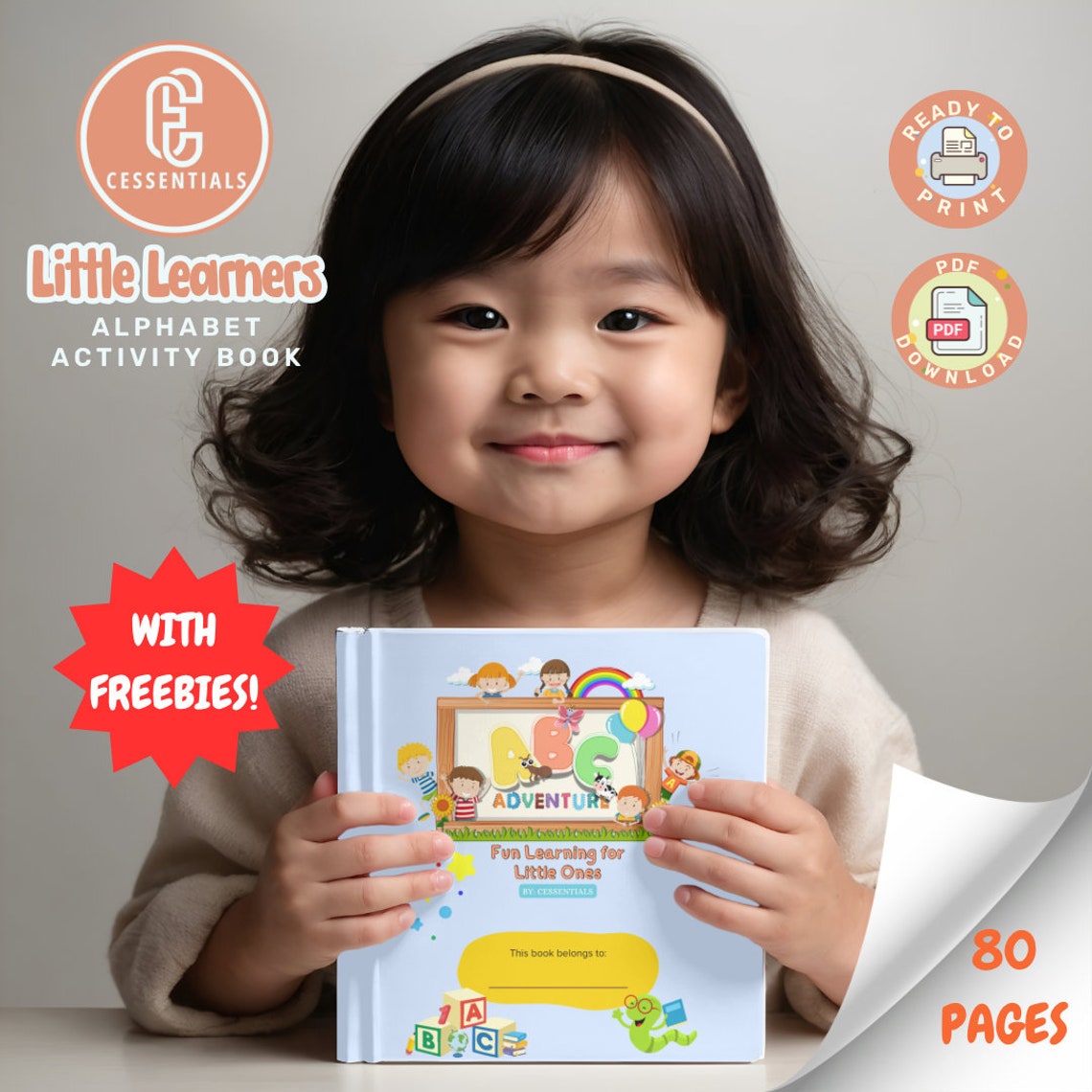 ABC Fun Little Learners Activity Book Alphabet Shapes Drawing Writing ...