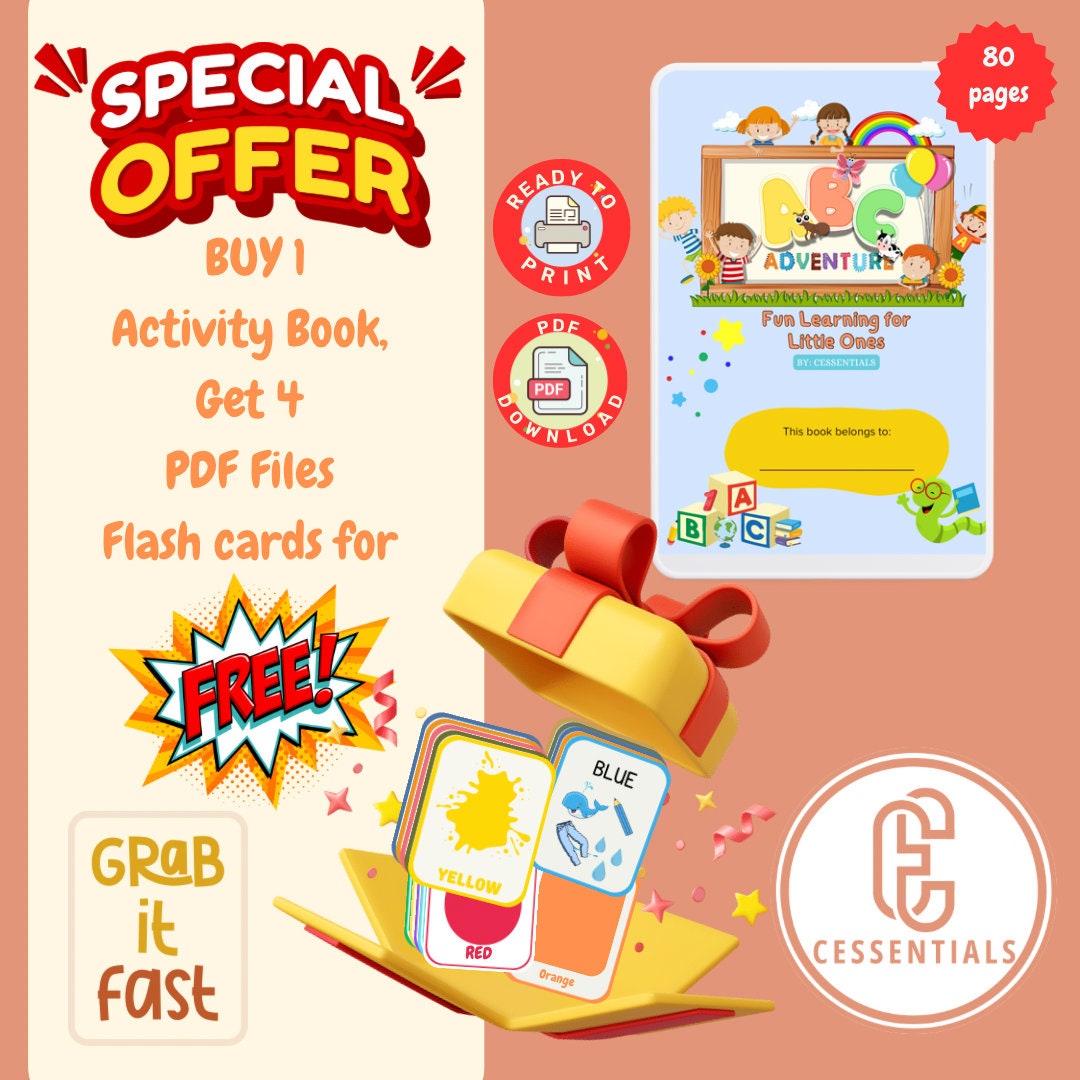 ABC Fun Little Learners Activity Book Alphabet Shapes Drawing Writing ...