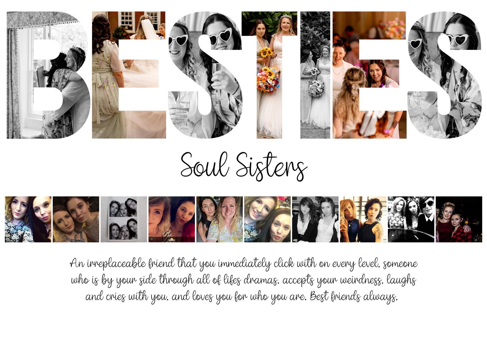 Besties Photo Frame, Personalized Besties Frame, Besties Photo Collage ...