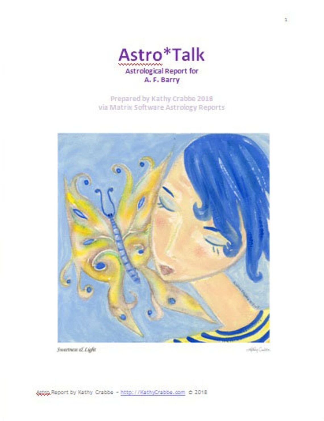 Astrology Report, Natal Chart Wheel, Intuitive Astrology Report ...