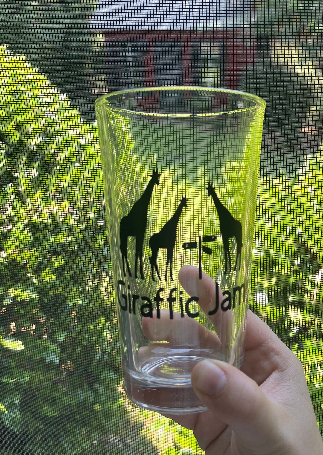 Giraffic Jam Beer Glass: Handmade Design - Etsy
