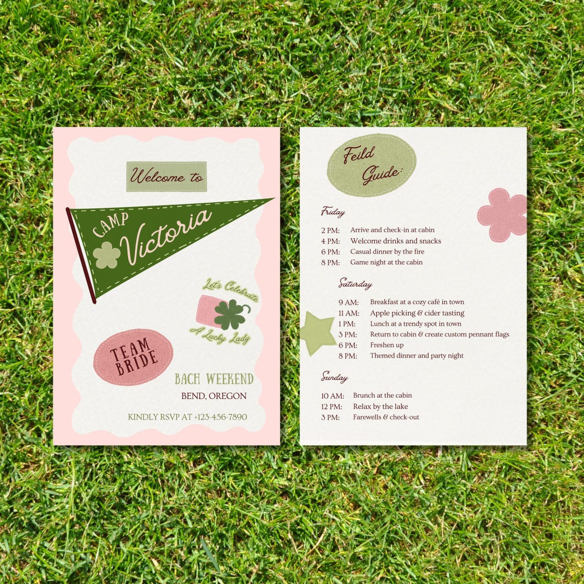 Camp Bachelorette Invite | Glamping Bach Party Template | Editable ...