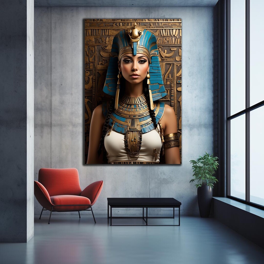 Cleopatra Wall Art,tempered Glass Wall Art,glass Print,large Wall Art ...