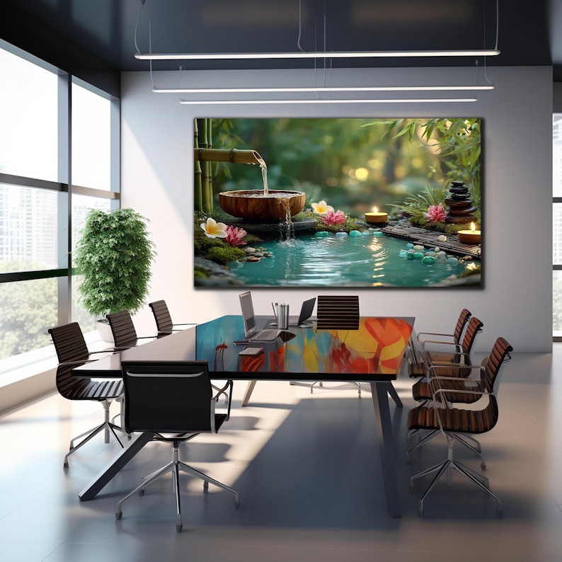 Zen Bamboo Glass Wall Art, Spa Wall Art, Tempered Glass Wall Art, Glass ...